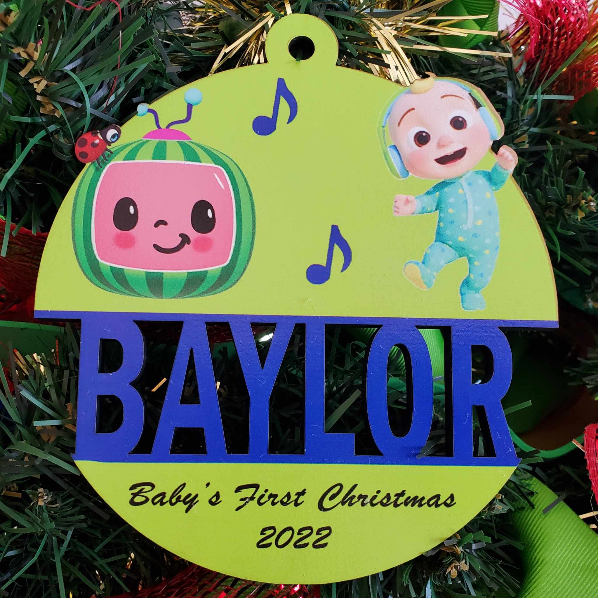 Cocomelon Ornament - Dad's Wooden Garage