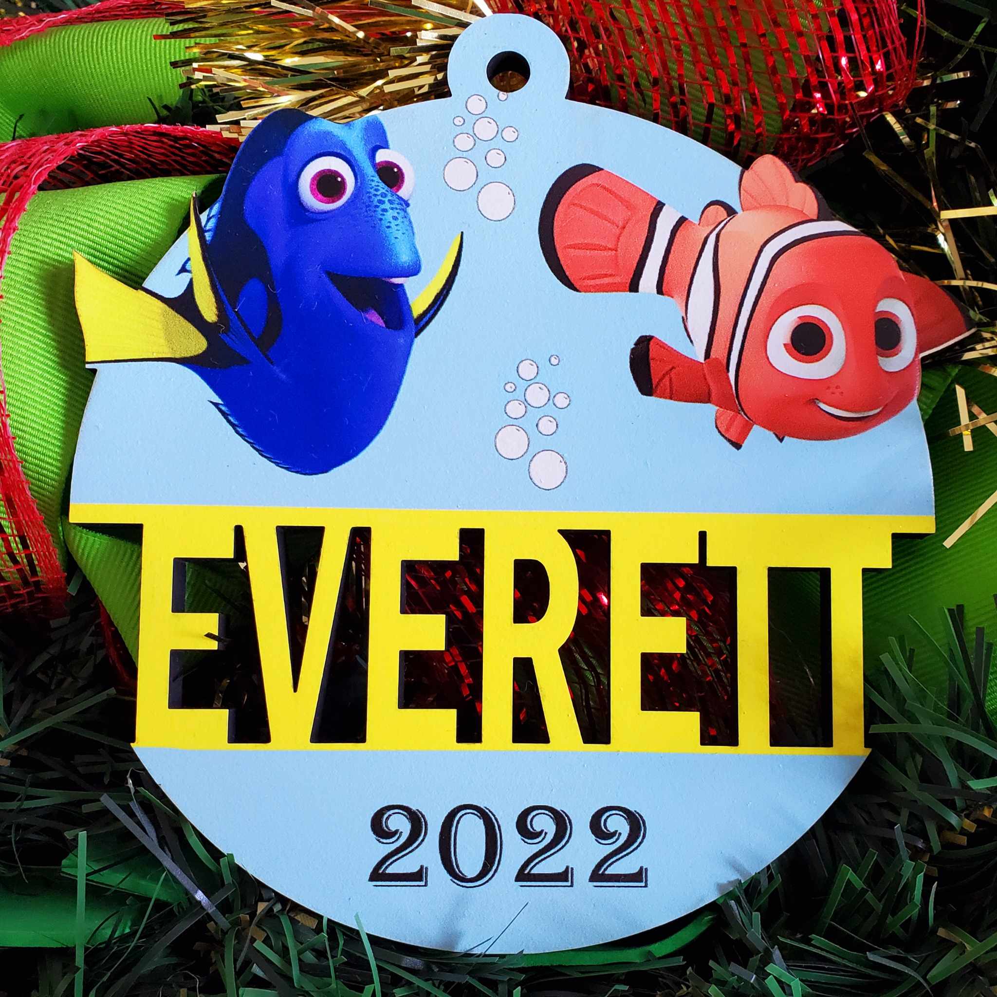 Nemo and Dory Ornament - Dad's Wooden Garage