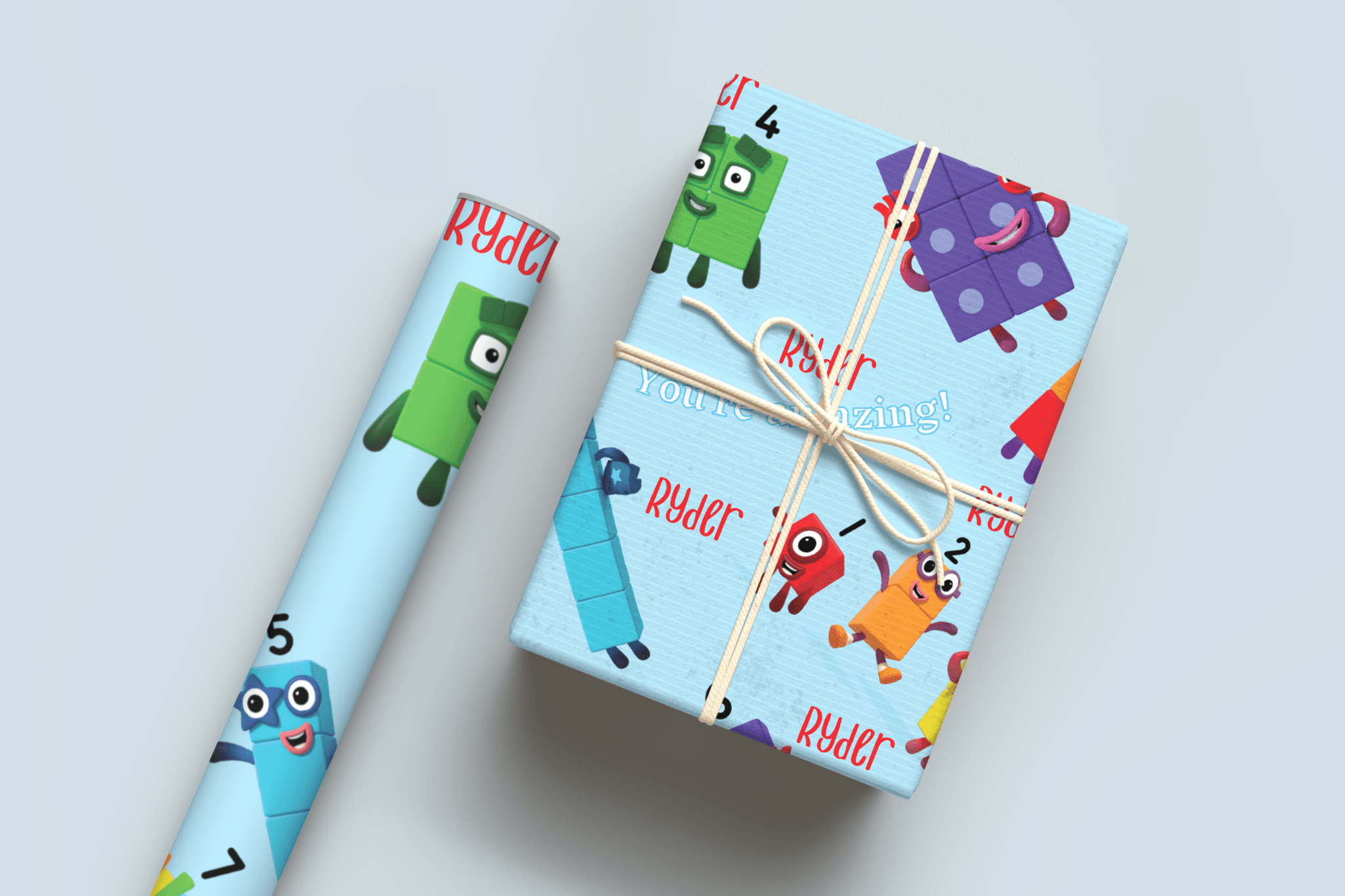 Numberblocks Wrapping Paper – Dad's Wooden Garage